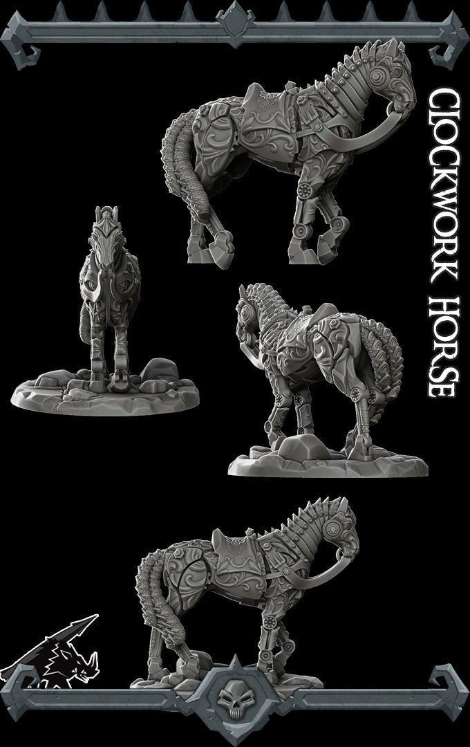 Clockwork Horse - Wargaming Miniatures Monster Rocket Pig Games D&D, D ...