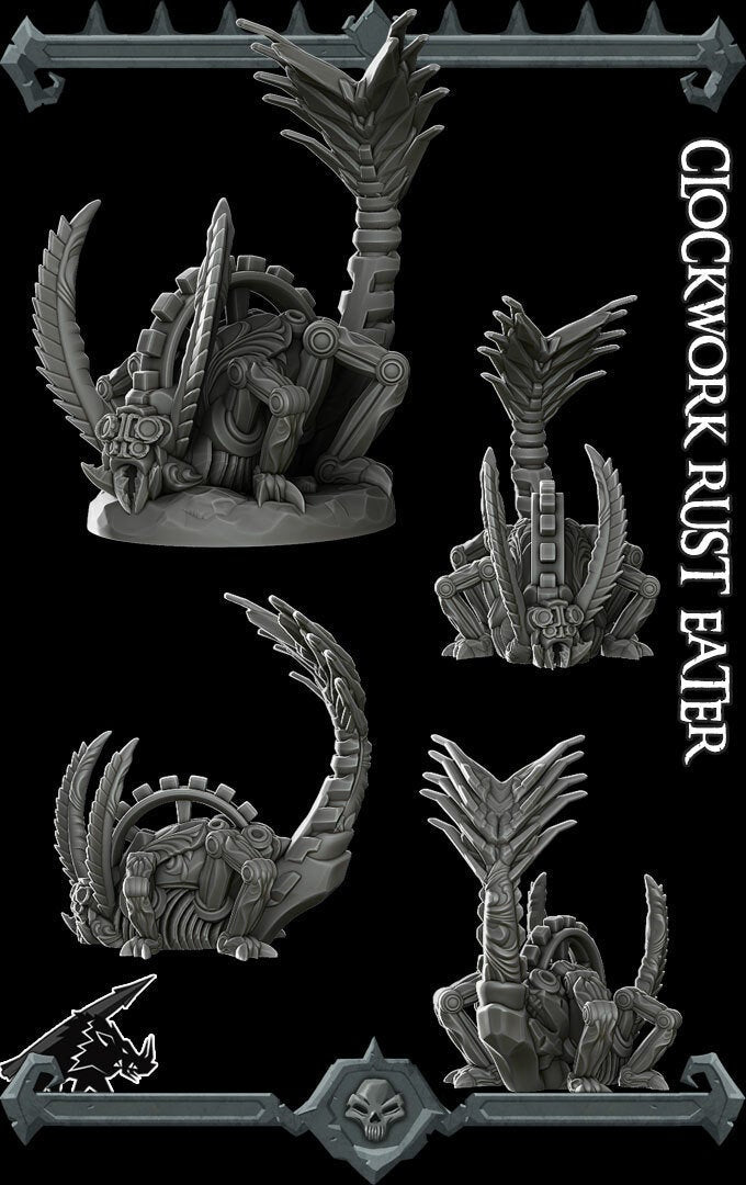 Clockwork Rust Eater - Rust Monster - Wargaming Miniatures Monster Roc ...