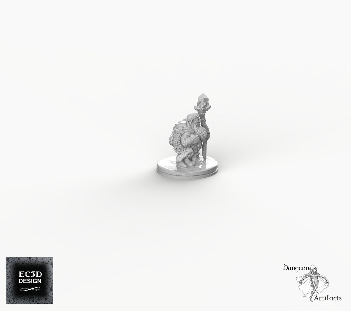 Deep Gnome Merchant - EC3D Skyless Realms Wargaming Miniatures D&D DnD ...