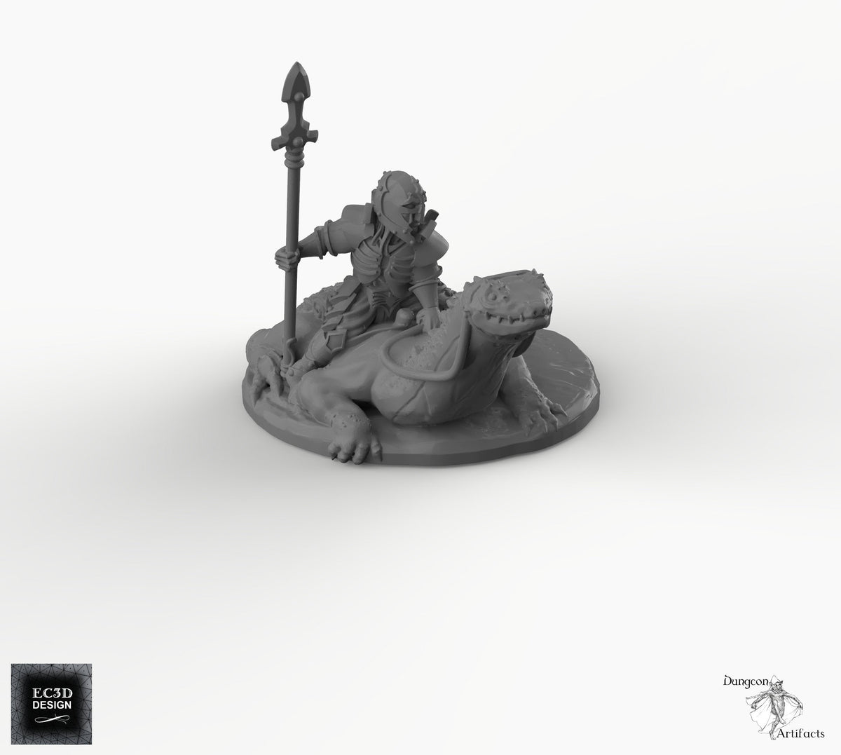 Dark Elf Lizard Rider - EC3D Skyless Realms Wargaming Miniature D&D Dn ...