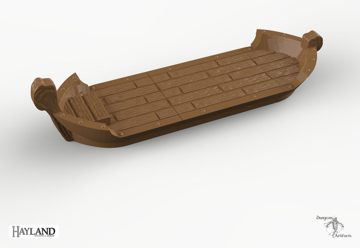 Medieval River Barge - 15mm 28mm 32mm Wargaming Terrain D&D DnD ...