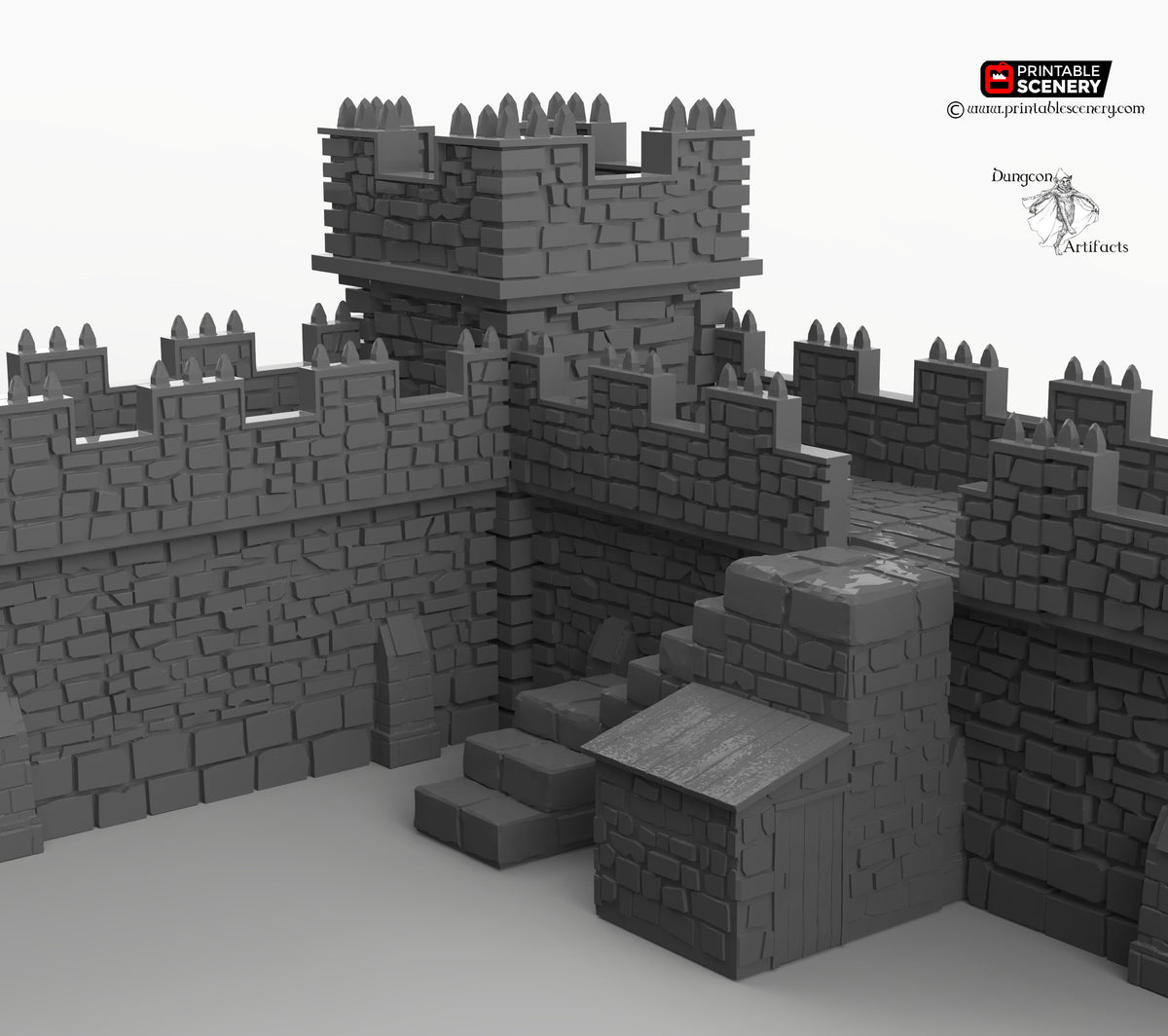 Winterdale Citadel Walls - Modular Medieval Castle Wall Set - 15mm 28m ...