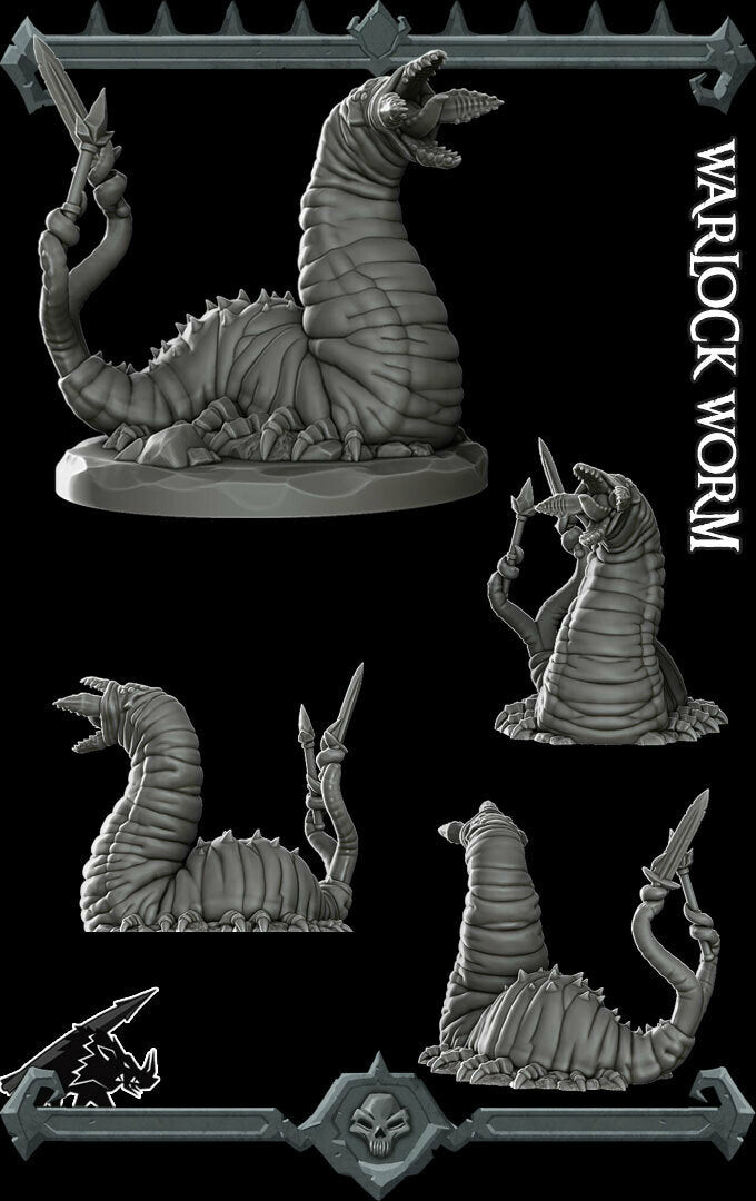 Warlock Worm - Wargaming Miniatures Monster Rocket Pig Games D&D, DnD ...