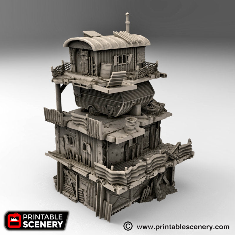 Slum Stacks - 28mm 20mm 32mm Brave New Worlds Wasteworld Gaslands Terr ...