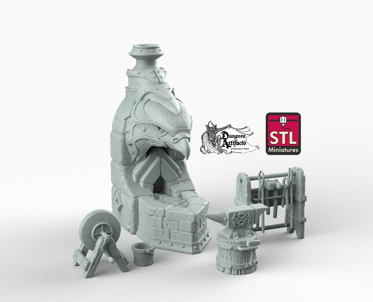Blacksmith's Forge and Tools - STL Miniatures Wargaming D&D DnD ...