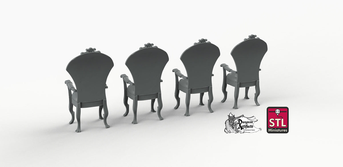Fancy Chairs - STL Miniatures Wargaming D&D DnD – Dungeon Artifacts