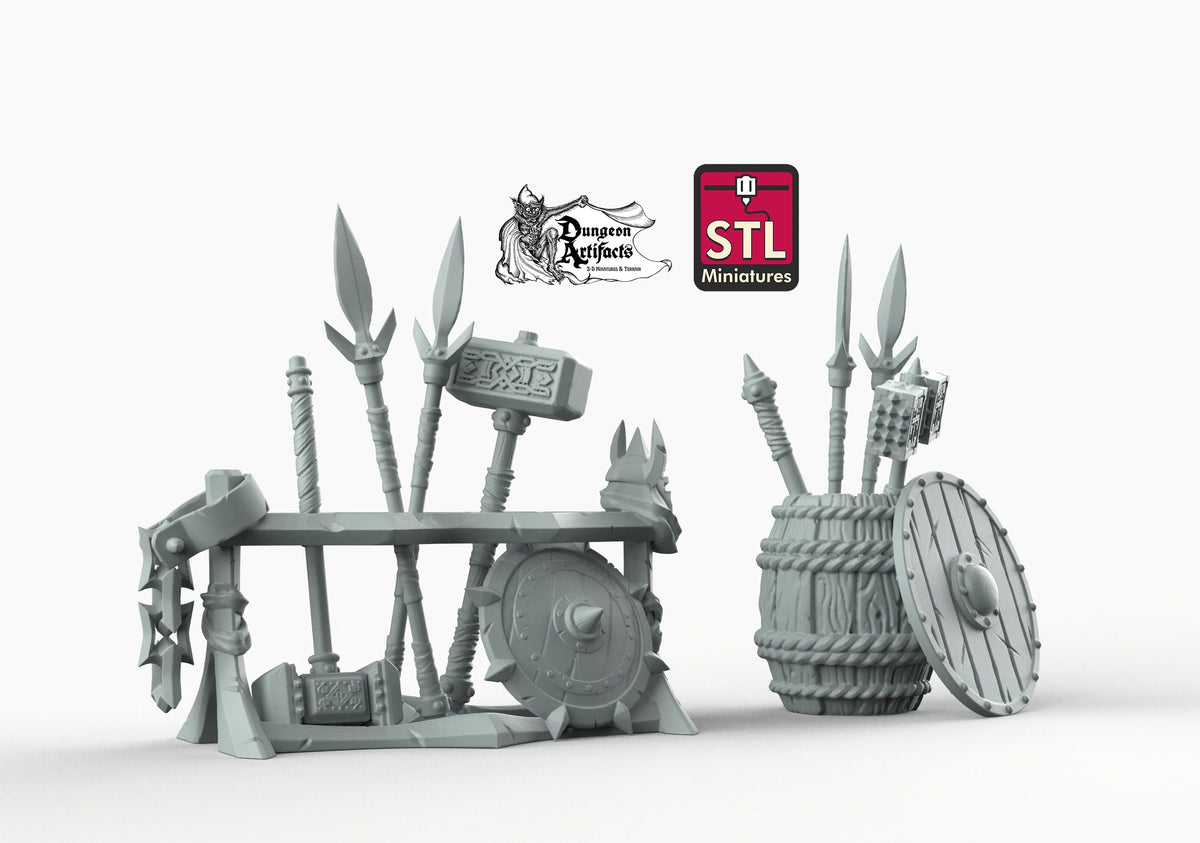 Weapon Racks - STL Miniatures Wargaming D&D DnD – Dungeon Artifacts