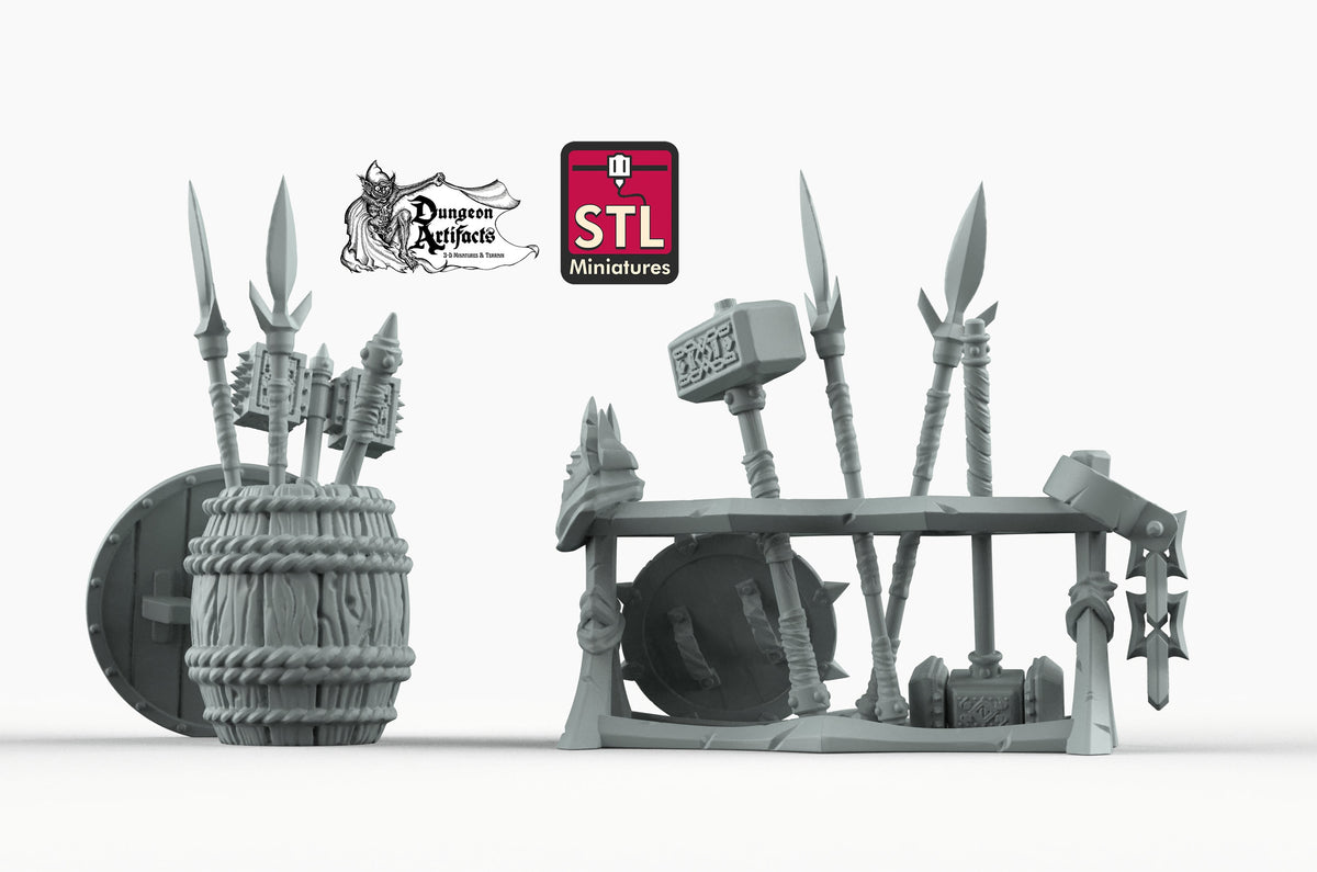 Weapon Racks - STL Miniatures Wargaming D&D DnD – Dungeon Artifacts