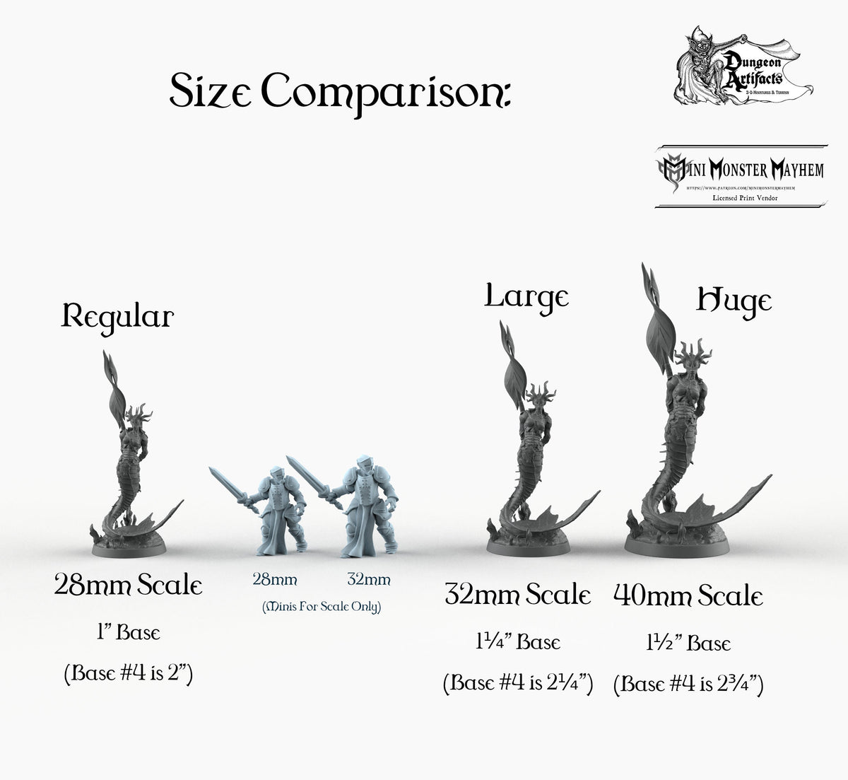 Abyssal Serpents - Merrow - Mini Monster Mayhem Wargaming Miniatures G ...