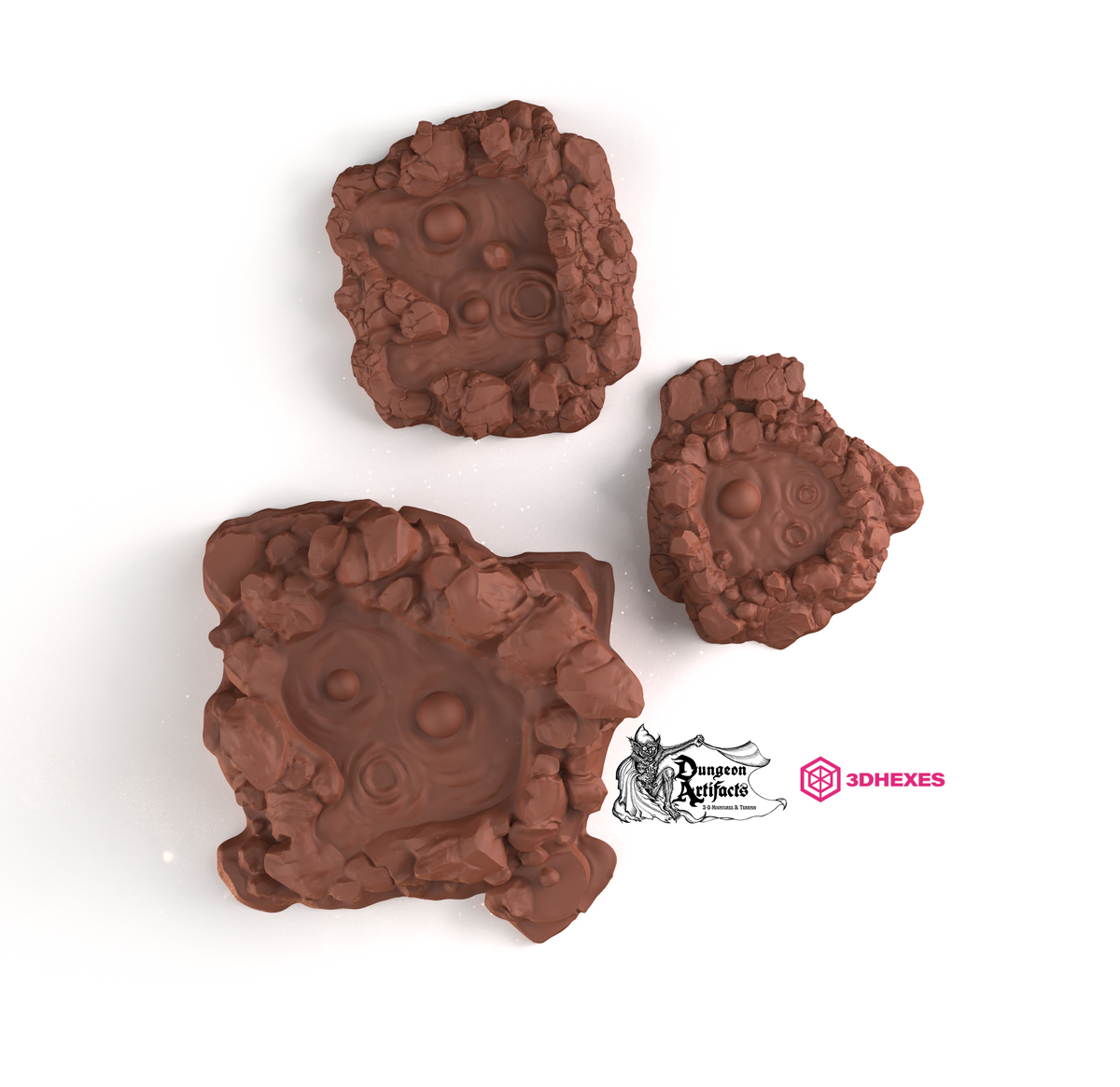 Lava Pools - 3DHexes Wargaming Terrain D&D DnD – Dungeon Artifacts