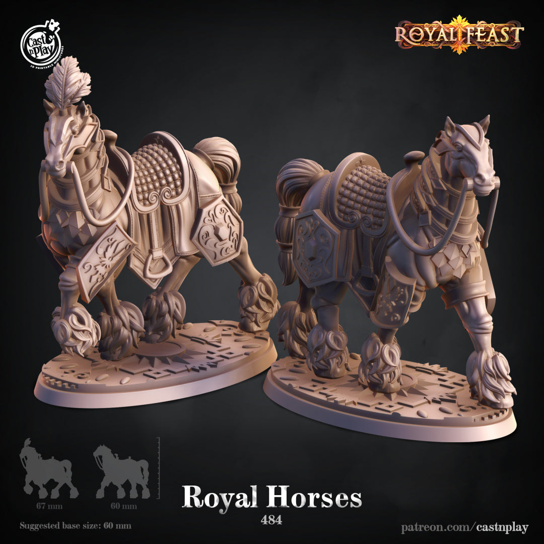 Royal Horses - Royal Feast - CastNPlay Wargaming D&D DnD – Dungeon ...