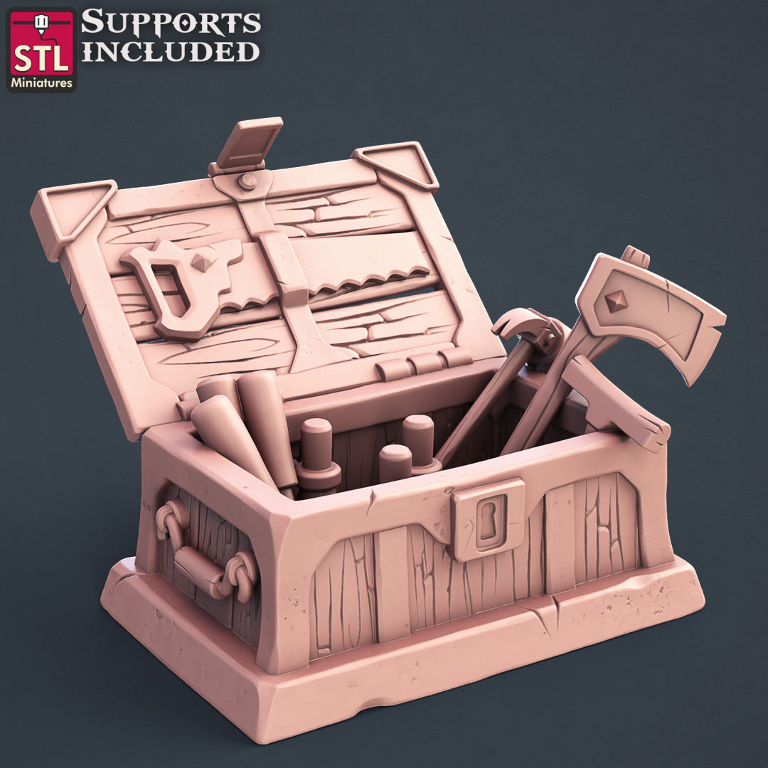 Carpenter Set - STL Miniatures - Wargaming D&D DnD – Dungeon Artifacts