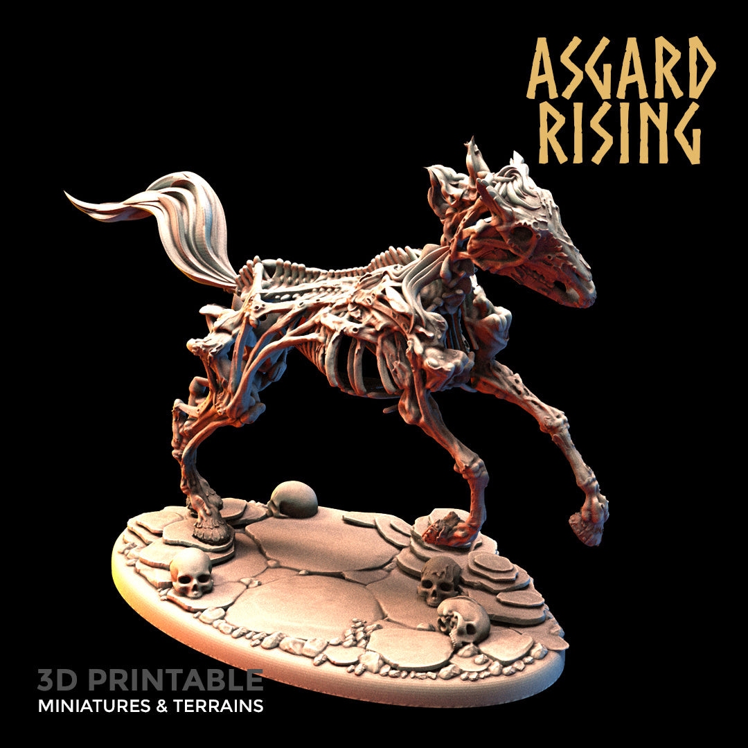 Draugr Undead Skeleton Horses - Asgard Rising - Wargaming D&D DnD ...