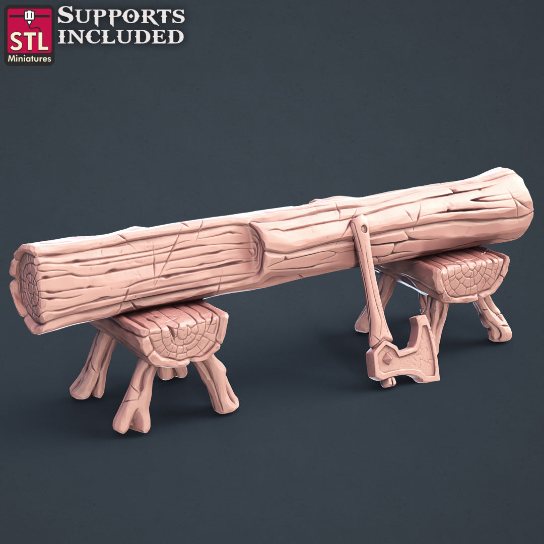 Lumberjack Set - STL Miniatures - Wargaming D&D DnD – Dungeon Artifacts