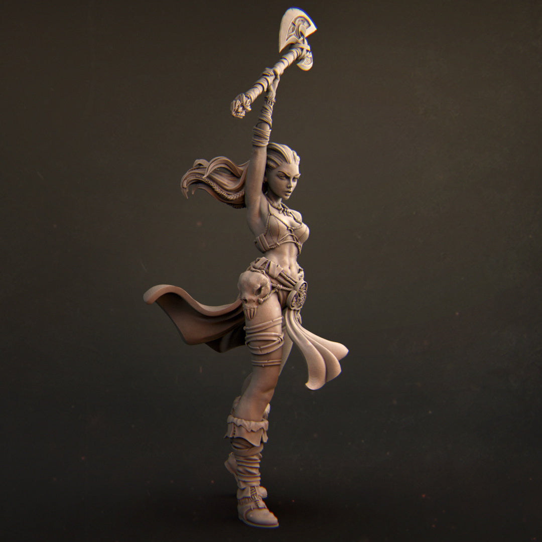 Sia the Elf Barbarian - Nerikson - Wargaming D&D DnD – Dungeon Artifacts