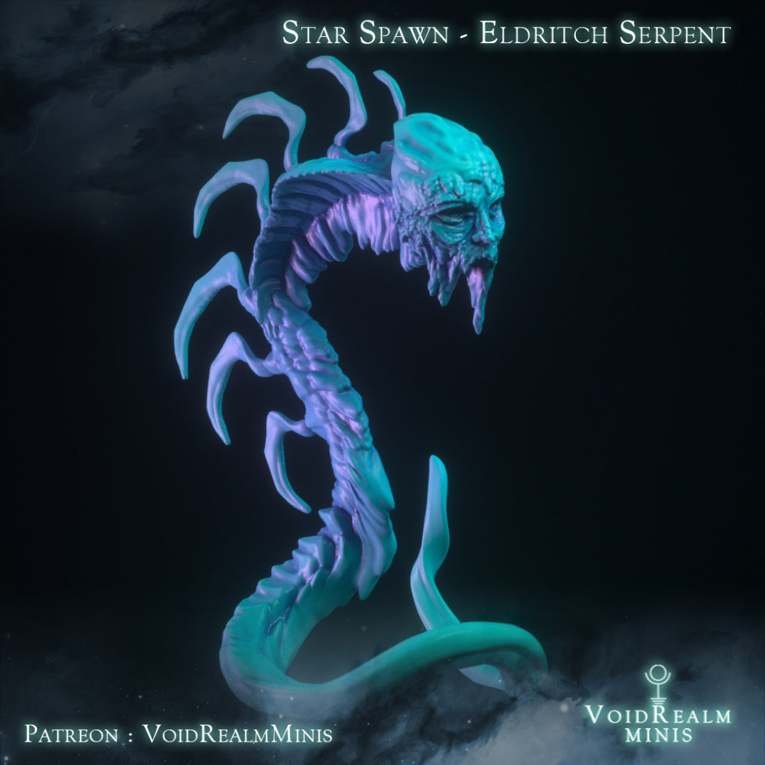 Star Spawn, Eldritch Serpent - Dwellers of N'kai - VoidRealm Minis War ...