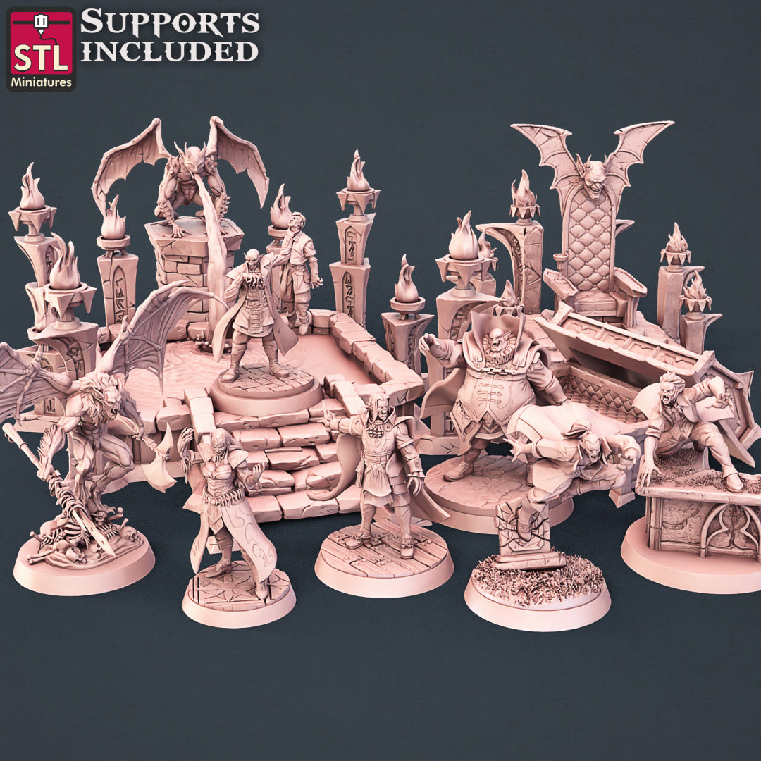 Vampire Set - STL Miniatures - Wargaming D&D DnD – Dungeon Artifacts